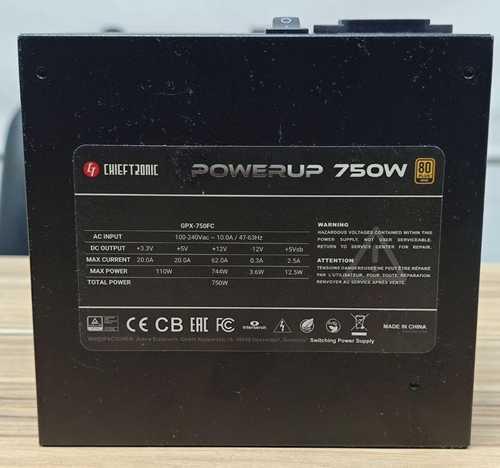 Блок питания chieftec ChieftronicPower750W 80 Gold