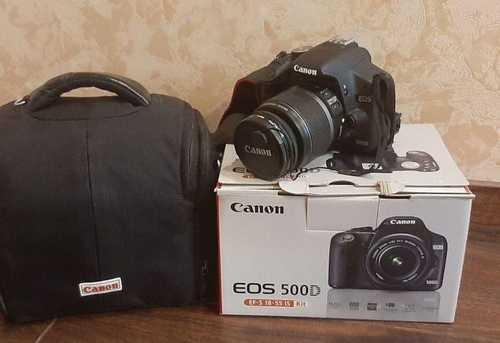 Зеркальная камера Canon EOS 500d +объектив+сумка