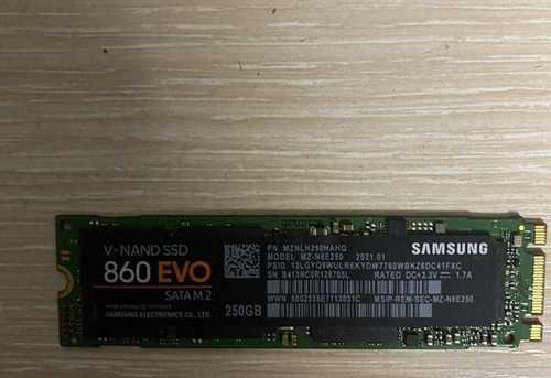 М2 SSD накопитель на 250 гб Samsung 860 EVO