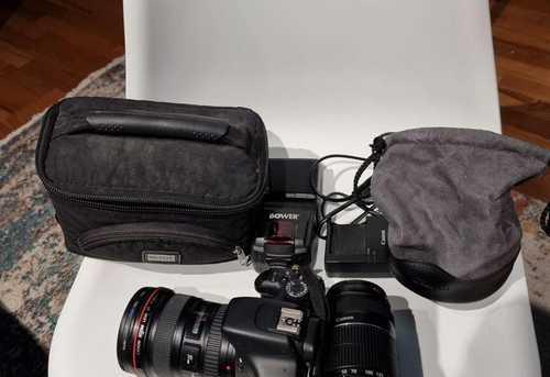 Зеркальный фотоаппарат Canon EOS 550D + объективы