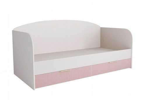 Кровать с ящиками дкд 2000.1 Лавис (Белый софт/Роз