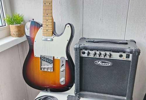 Электрогитара Stagg Telecaster + комб Hartke +к-кт