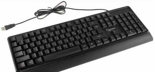 Клавиатура проводная Gembird KB-220L, USB, черный