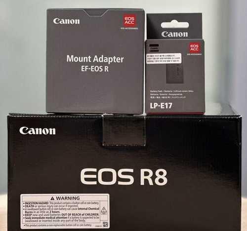 Canon R8 Body   EOS R adapter   LP-E17 Новый