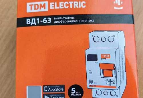 Узо TDM вд1-63 25А 30мА