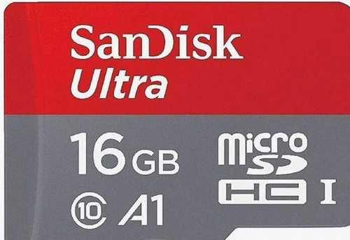 Карта памяти Sandisk Ultra MicroSD C10 U1 16 гб