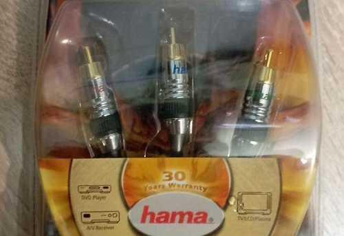 Кабель hama yuv (3rca-3rca) 1,5 m