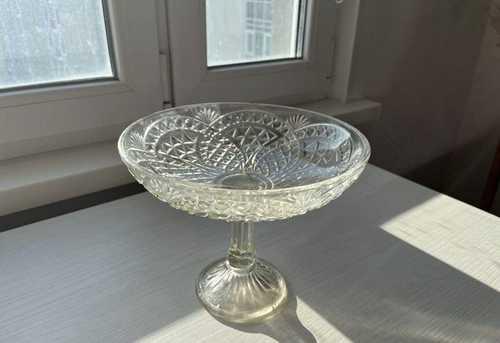 Стеклянная посуда СССР ваза для фруктов