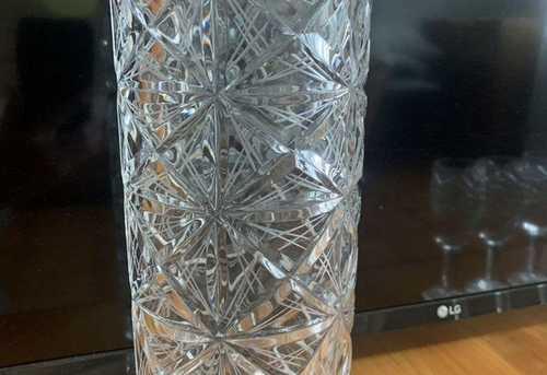 Хрустальная ваза для цветов 28 см