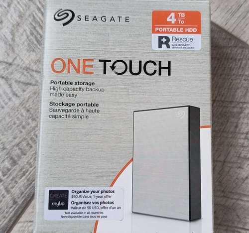 Внешний жесткий диск 2.5" Seagate 4TB новый