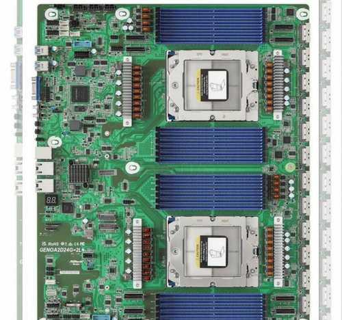 ASRock genoa2D24G-2L  2x SP5 epyc 9005*/9004, 12 12 dimm slots (1DPC), DDR5 rdimm, rdimm-3DS, 12x mc