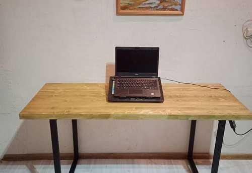 Компьютерный стол лофт из массива ели 60х150см