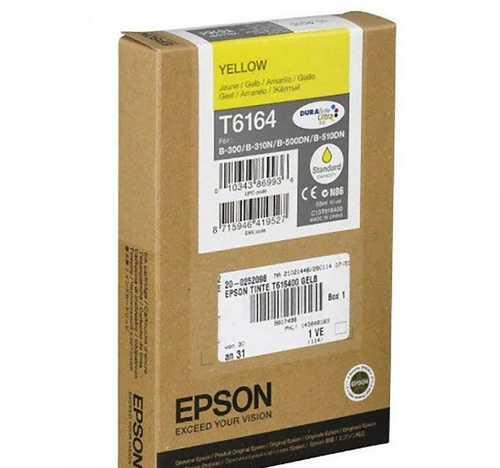 Картридж Epson T6164 C13T616400, Yellow