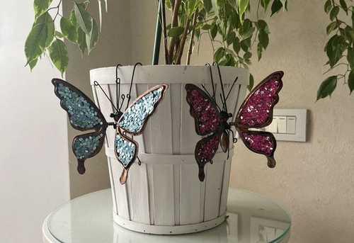 Декоративные бабочки на цветочные горшки