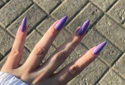 Накладные фиолетовые ногти