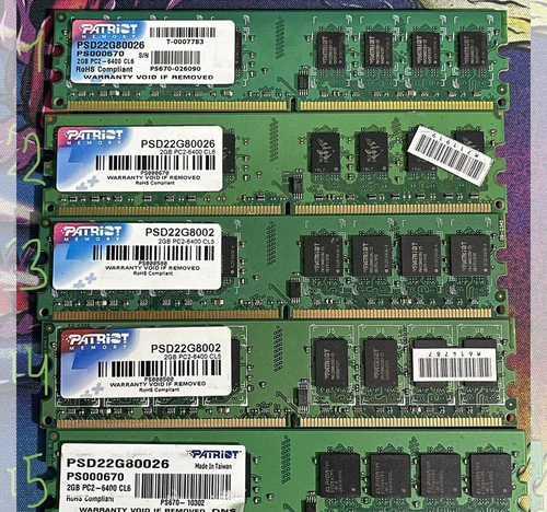 Оперативная память ddr2 2gb 800гц, 667гц