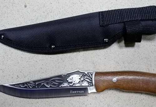 Нож охотничий Пантера с орнаментом и ножнами