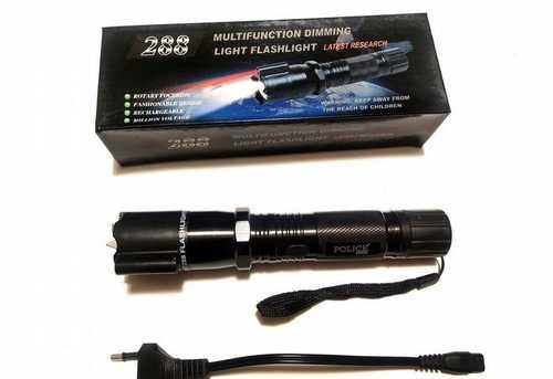 Тактический аккумуляторный фонарь с лазером 288