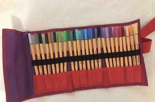 Линеры/цветные ручки stabilo, 25 цветов, 0,4mm