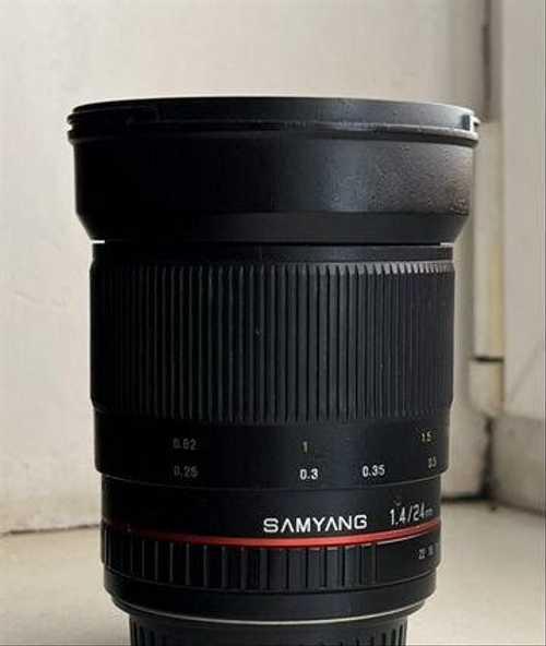 Объектив Samyang 24mm f/1.4 ED AS UMC Canon EF