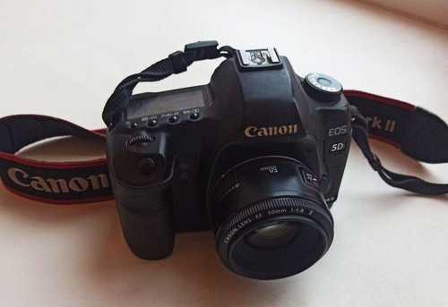 Фотоаппарат canon 5d mark ii + объектив 50 mm