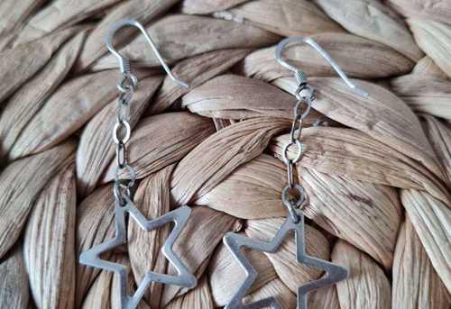 Серьги серебро женские серебряные серёжки 925