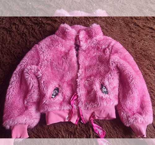 Меховая куртка на девочку Guess