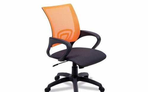 Кресло Формула, спинка сетка - оранжевая/сидение В