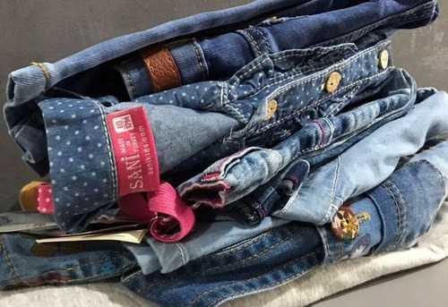 Новая джинсовая одежда для девочки 74 80 86