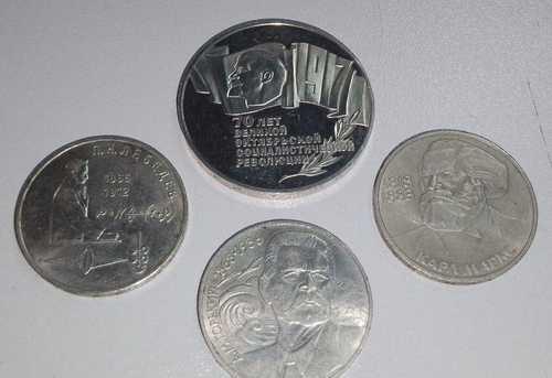 Монеты юбилейные СССР (5 рублей 1987 Шайба и др.)