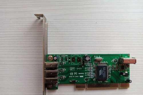Контроллер Firewire PCI 1394,VIA VT6306, 3p-e,1p-i
