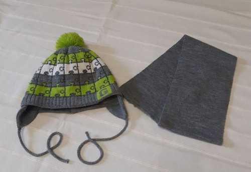 Зимняя шапка+шарф 48-50