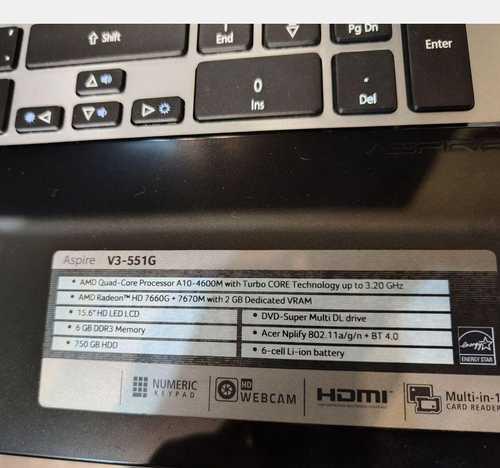 Ноутбук acer v3-551g