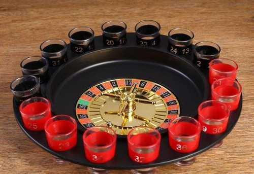 Пьяная игра "Алко-Вегас", рулетка черная d29 см