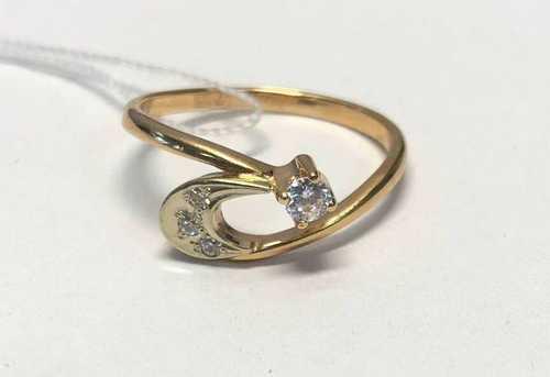 Золотое кольцо с фианитами 17,5р (15750)