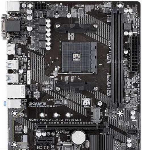 Gigabyte GA-A320M-S2H Soc-AM4 AMD A320 2xDDR4 mATX