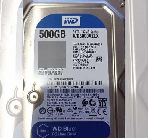 Жесткий диск WD blue 500 гб