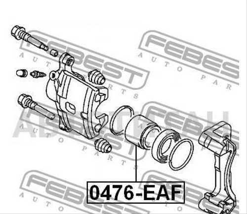 Поршень суппорта тормозного переднего mitsubishi p
