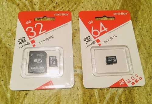 Карта памяти MicroSD 32 & 64 гб