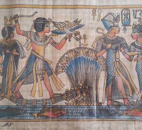 Картина на папирусе из Египта