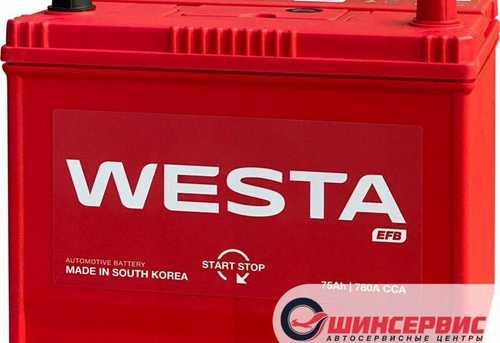 Аккумулятор westa (Korea) 75 Ач 780 А