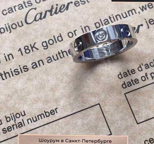 Обручальное кольцо Cartier Love, 1 бриллиант 0,19ct