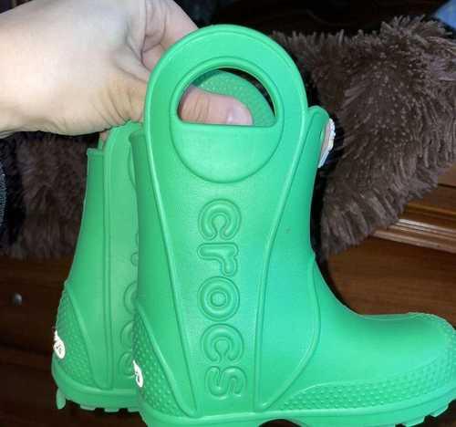 Детские резиновые сапоги crocs