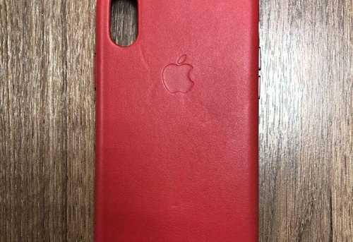 Новый красный кожаный чехол для iPhoneX