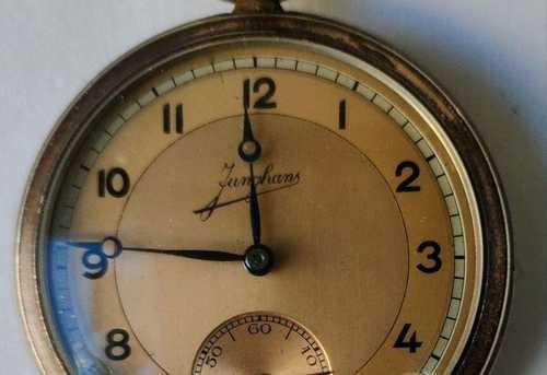 Старинные серебряные карманные часы Junghans