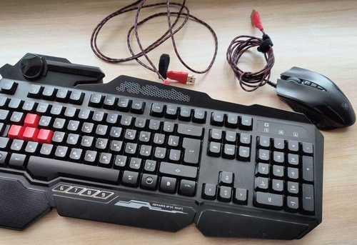 Игровая клавиатура и мышь bloody