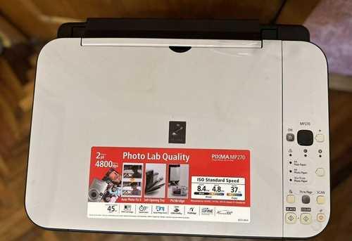 Принтер Canon pixma mp270 photo lab quality
