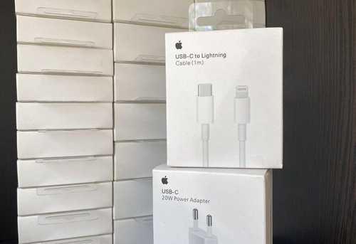 Зарядка блок apple 20w и провод tupe-c lightning