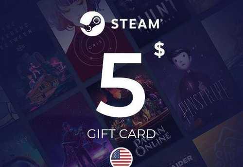 Подарочная карта Steam 5 USD