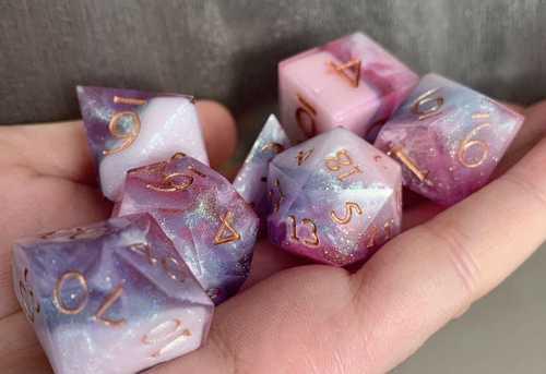 DnD Dice Set Ручной работы «Млечные сладости»